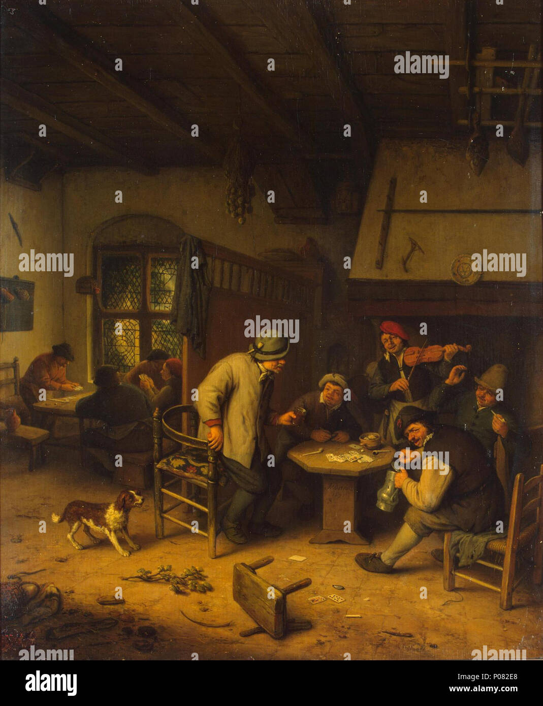 . English: Peasants in a Tavern . 1671 268 Adriaen van Ostade ...