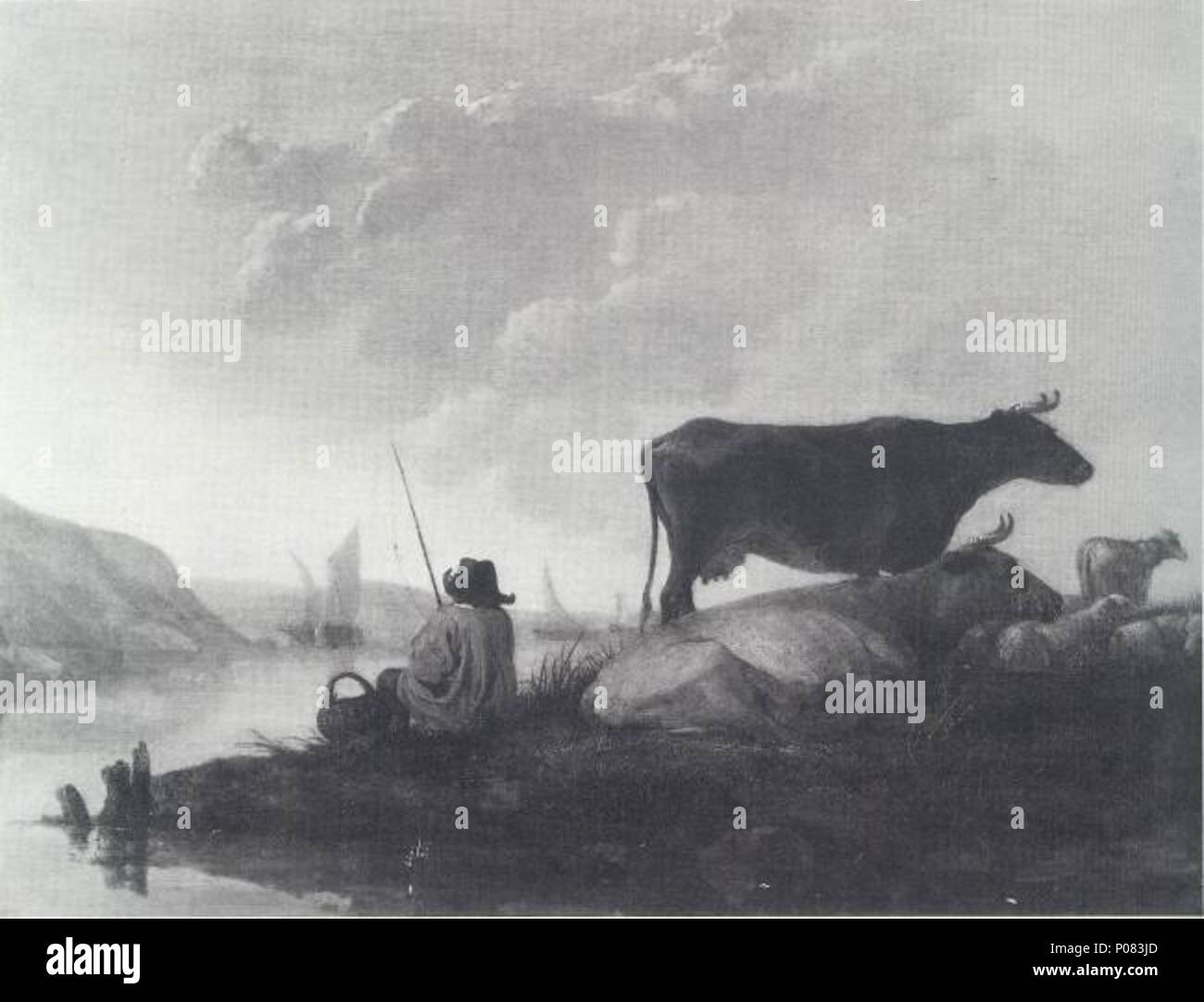 Aelbert cuyp cows in a river art hi-res stock photography and images ...
