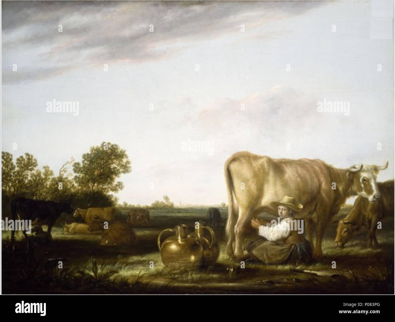 . English: Milking Cows . between 1645 and 1649 270 Aelbert Cuyp - The ...