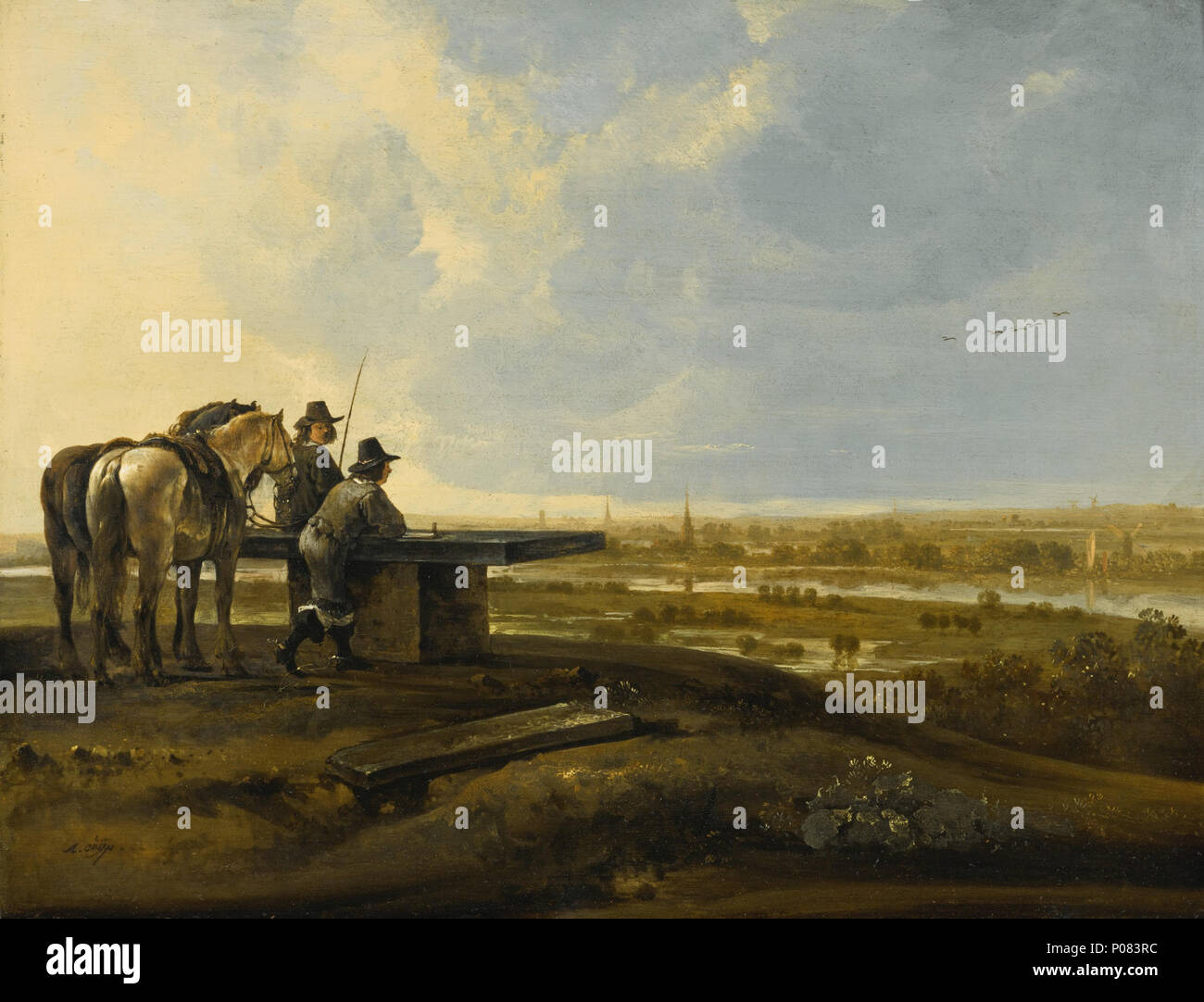 . English: Two Horsemen on a Ridge . between circa 1646 and circa 1648 ...