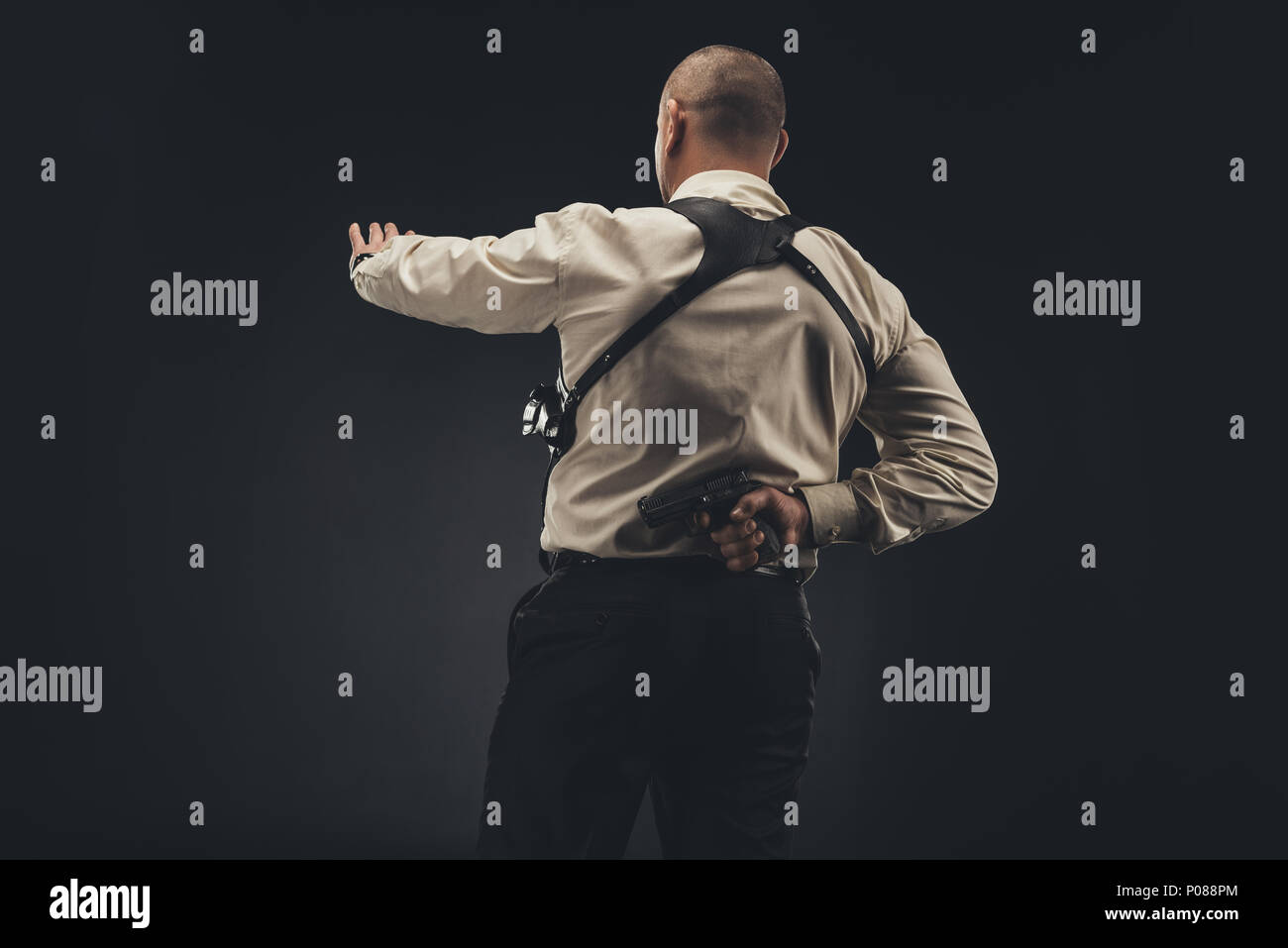 Stop sign gun hi-res stock photography and images - Alamy