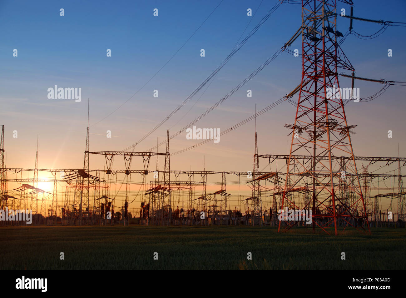 Power transformer installation hi-res stock photography and images - Alamy