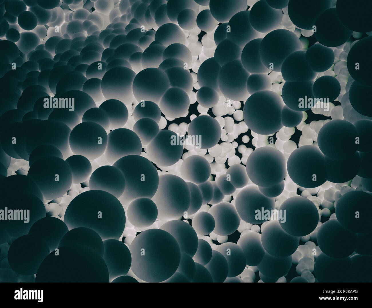Cluster of dark molecules abstract background Stock Photo - Alamy