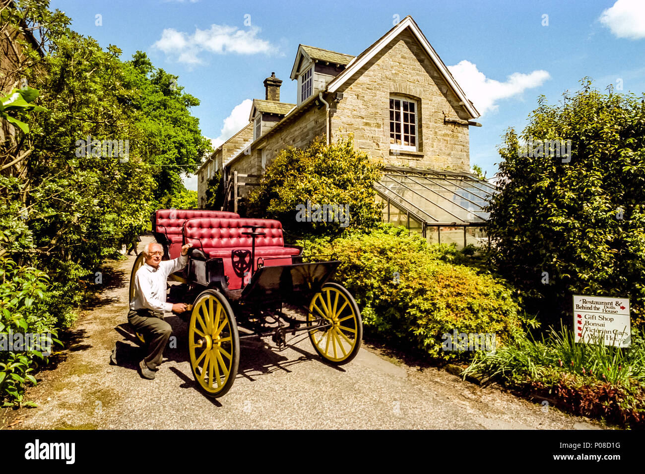 Robin Loder, of Leonardslee, with his 1895 Armstrong car Stock Photo ...