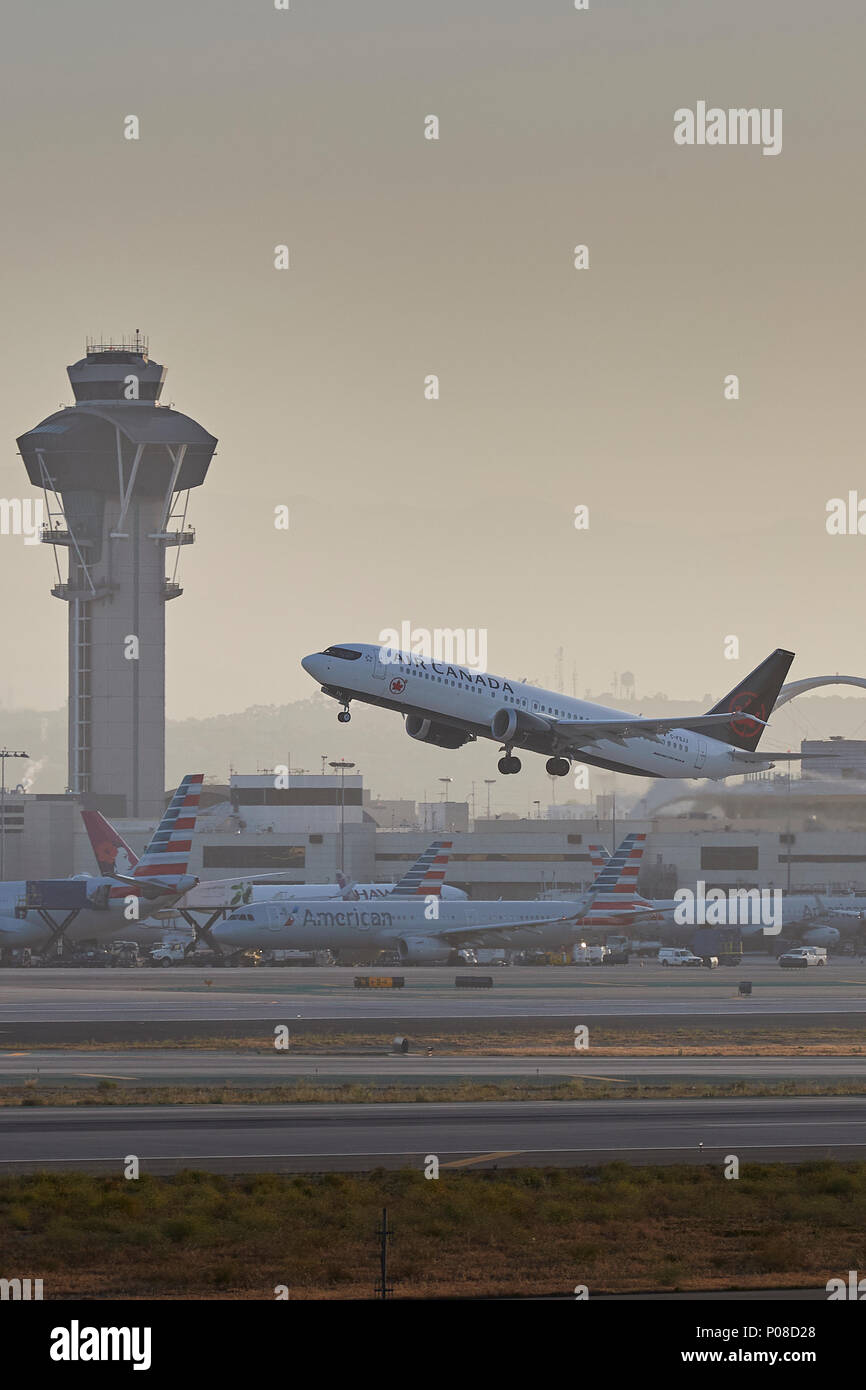 Air Canada Boeing 737 MAX 8 Passenger Jet In The New Livery, Taking Off ...