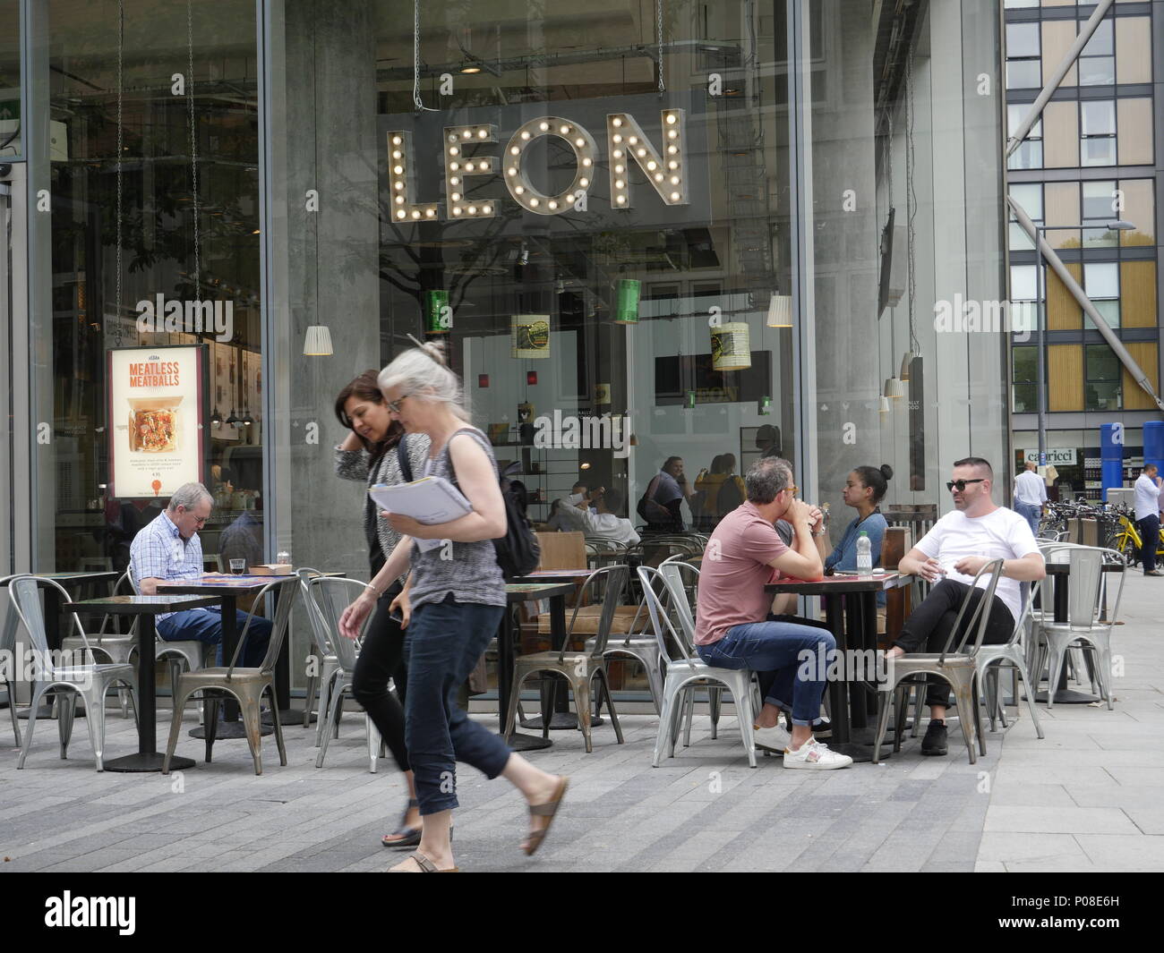 Leon Restaurant food outlet in central London Stock Photo - Alamy