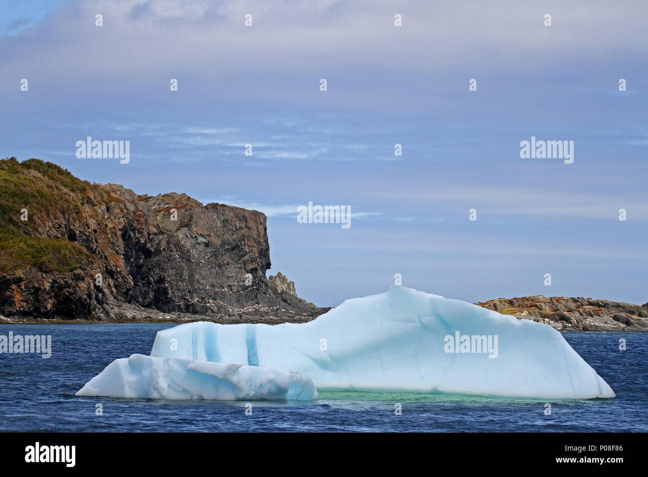 Ice berg in the Atlantic Ocean off the coast of Newfoundland, Canada ...