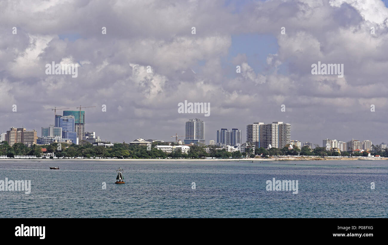 Dar es Salaam cityscape in Tanzania from sea Stock Photo - Alamy