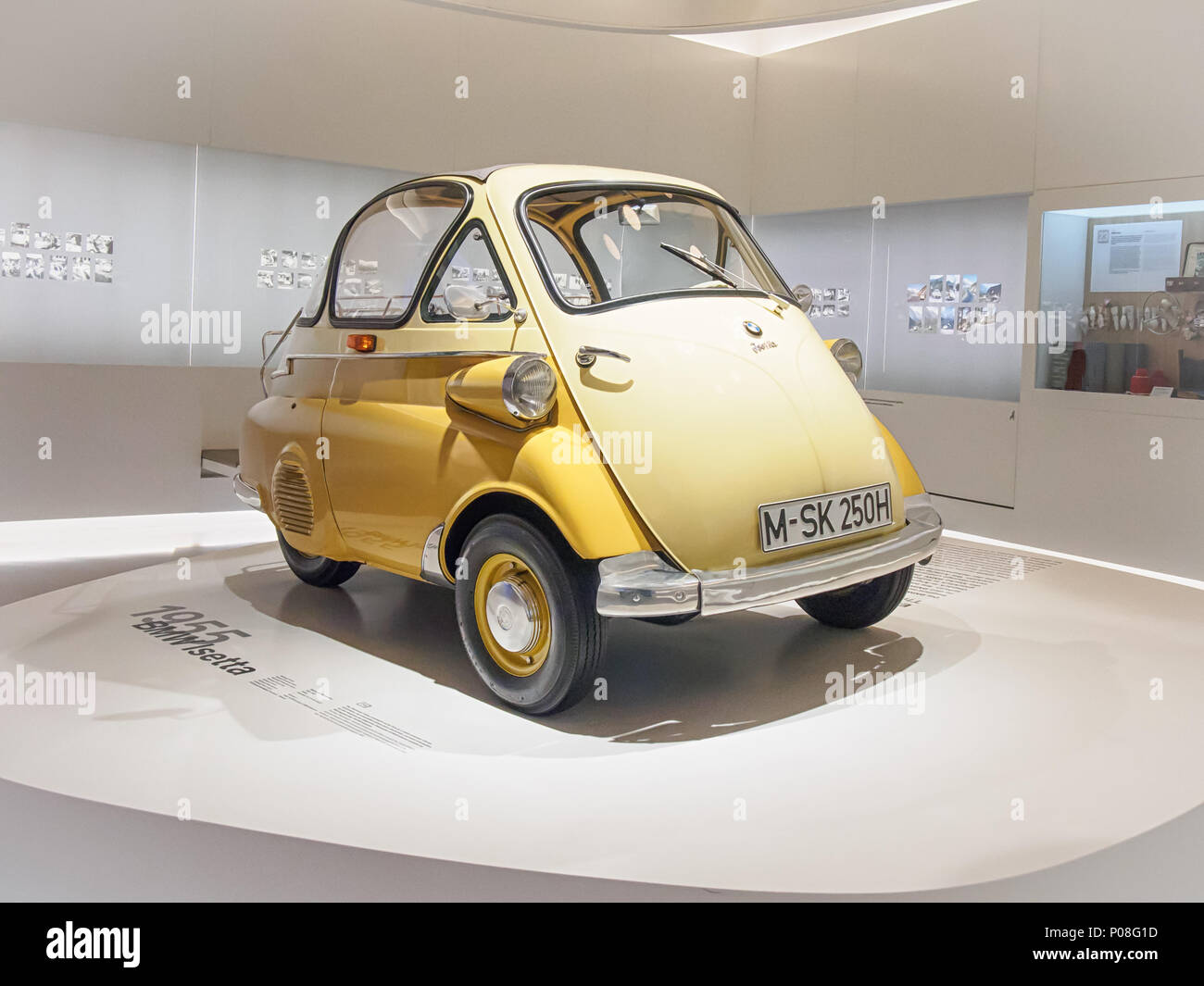 MUNICH, GERMANY-APRIL 8, 2017: 1955 BMW Isetta 250 Standard in the BMW ...