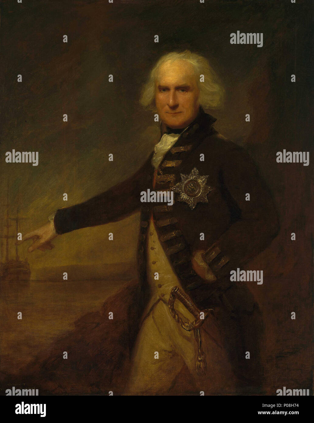 . English: Admiral Alexander Hood, 1726-1814, 1st Viscount Bridport A ...