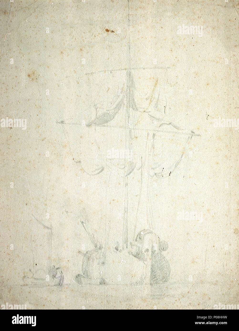 . English: A ketch at anchor A port quarter view of a small ketch ...