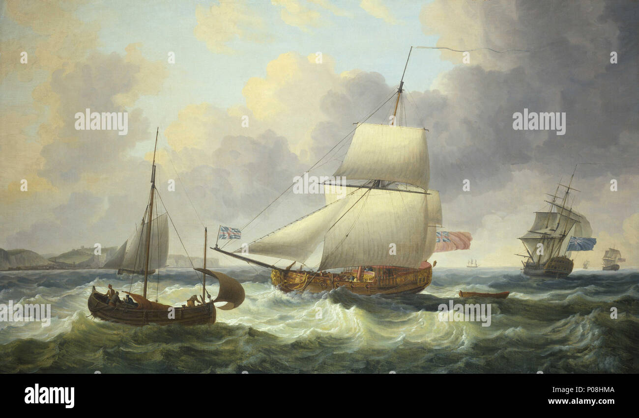 . English: A Ketch-Rigged Royal Yacht Close-Hauled on the Starboard ...