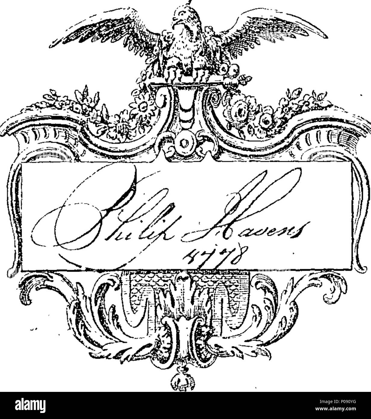 . English: Fleuron from book: An abridgement of scripture history ...