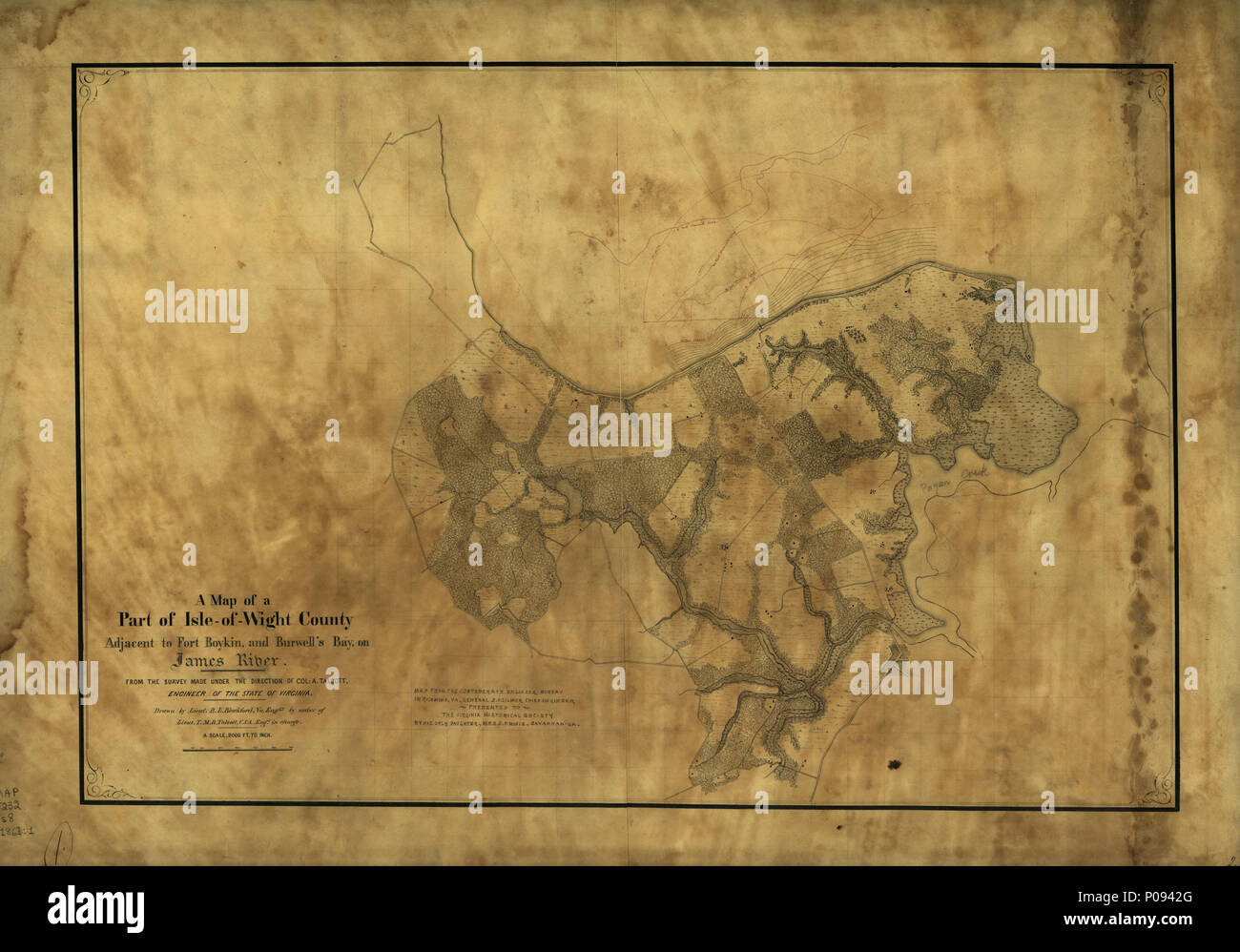 128 A map of a part of Isle-of-Wight County. Adjacent to Fort Boykin ...