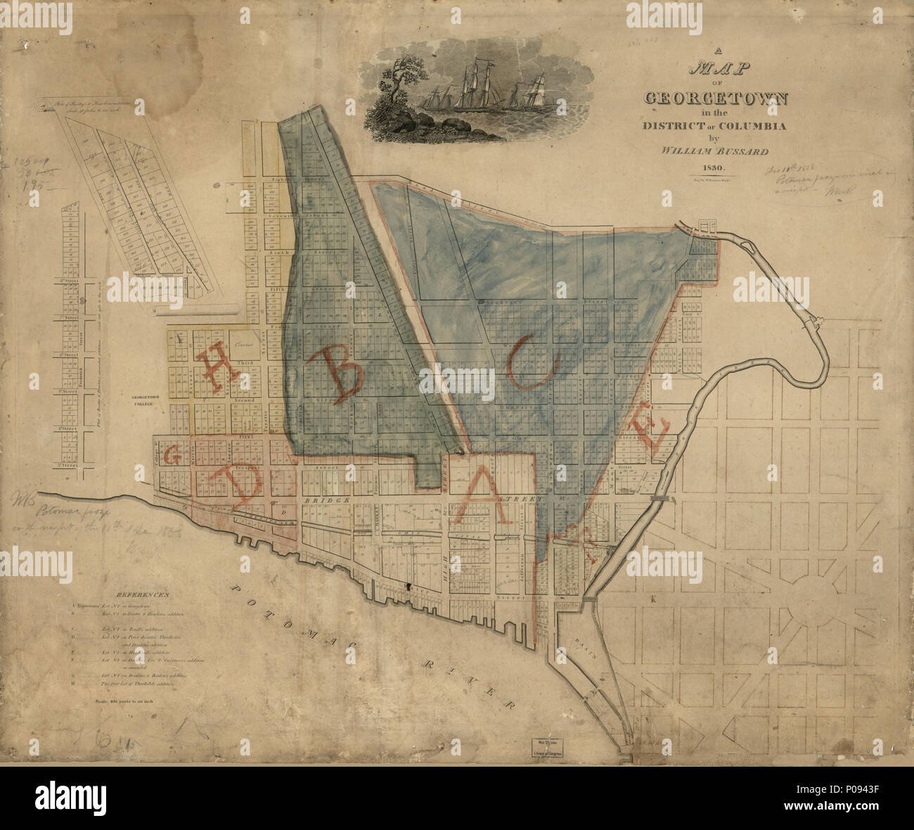 Map of georgetown hi-res stock photography and images - Alamy