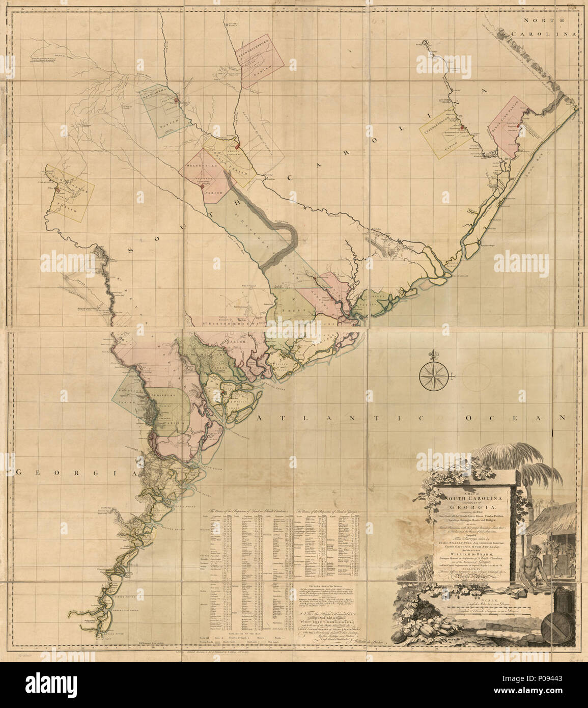 Map english plantations in america hi-res stock photography and images ...