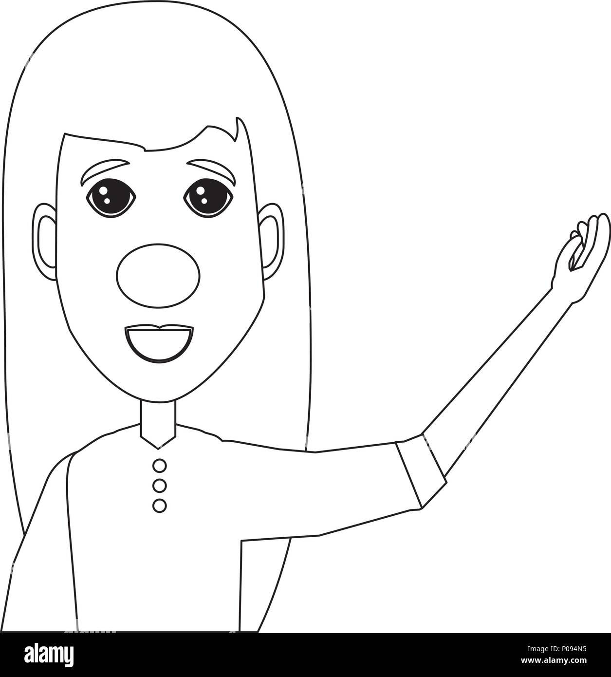 Simple Cartoon Girl Nose