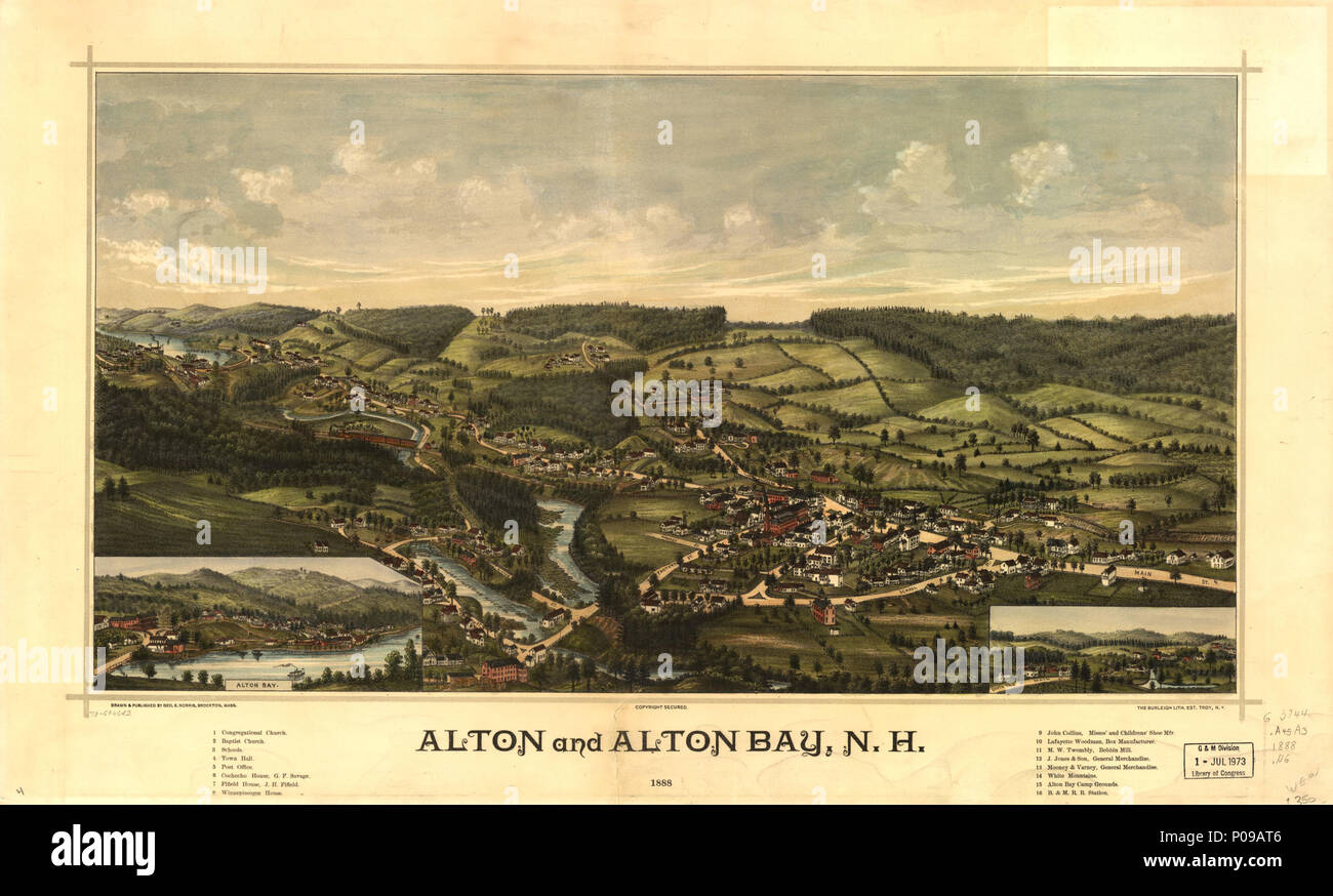 Map of alton bay hi-res stock photography and images - Alamy