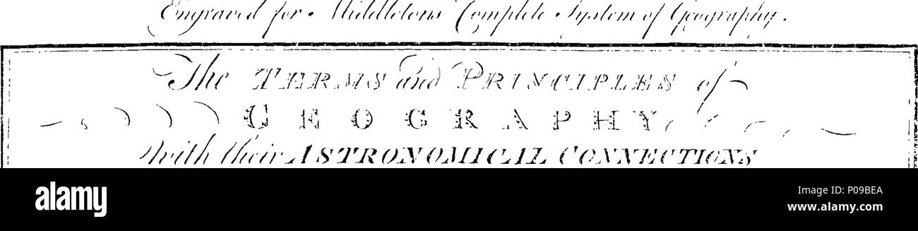 . English: Fleuron from book: A new and complete system of geography ...