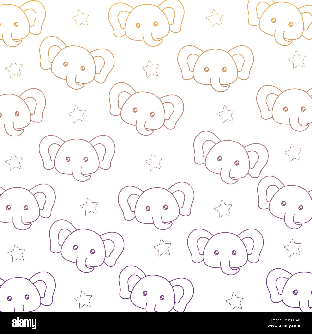 background of cute elephants pattern, vector illustration Stock Vector Image & Art - Alamy