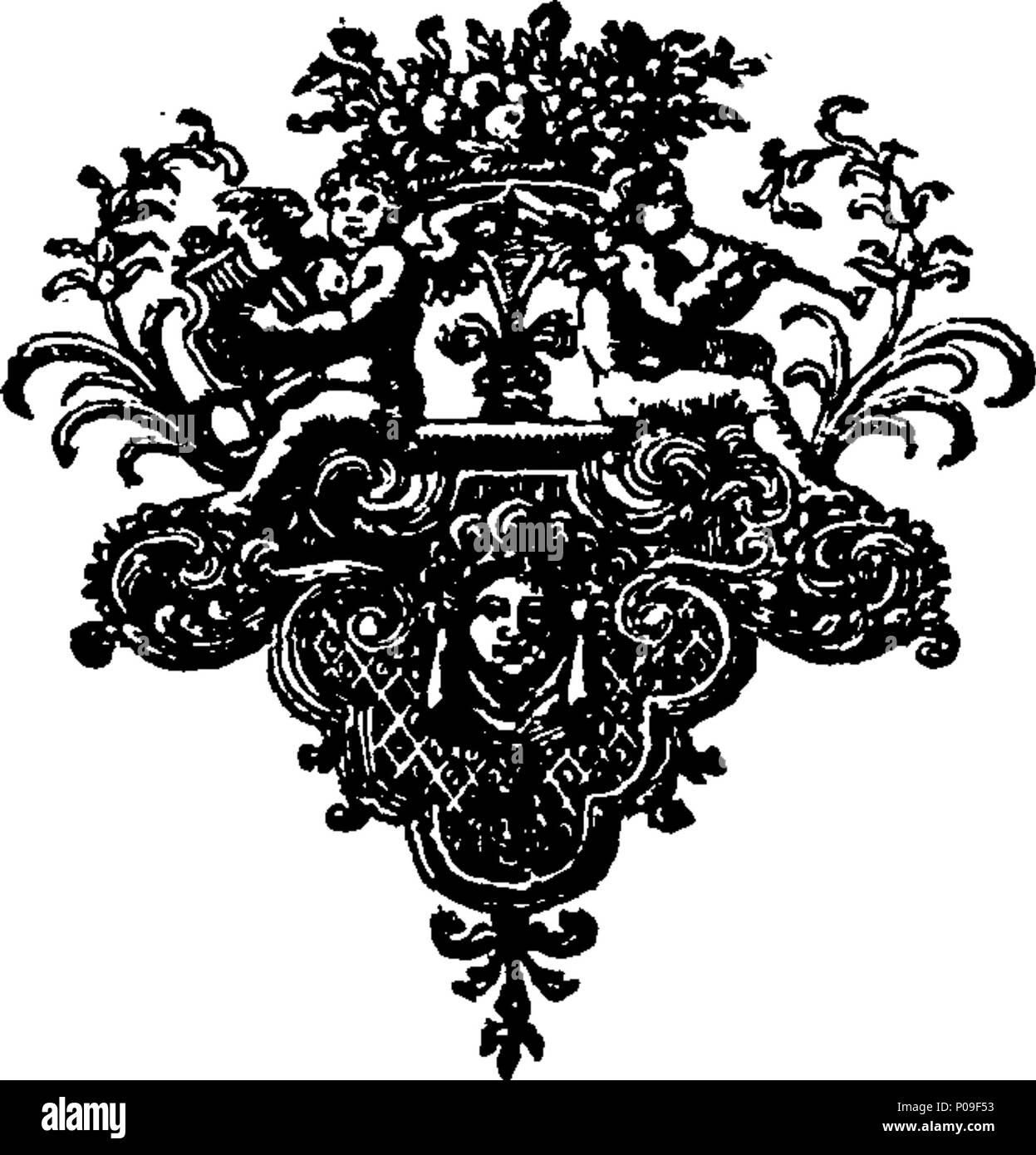 . English: Fleuron from book: An account of some of the statues, bas ...