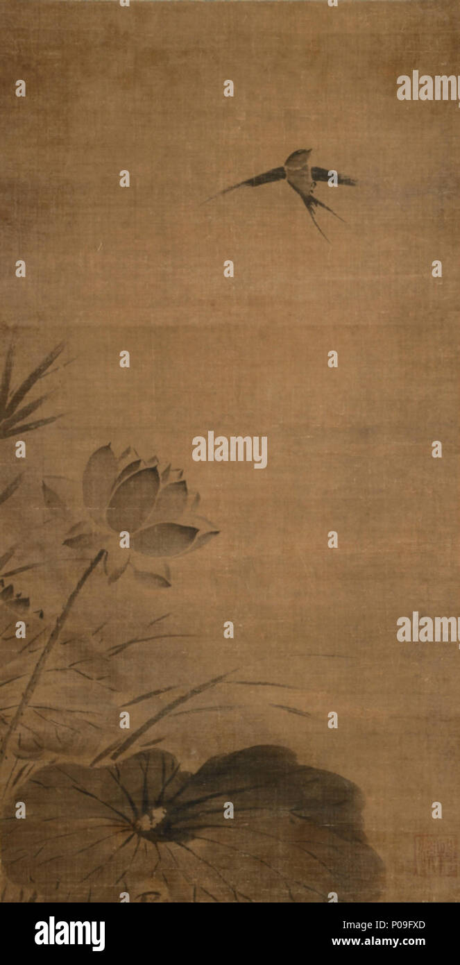 . English: Swallow and Lotus attributed to Muqi, Cleveland Museum of ...