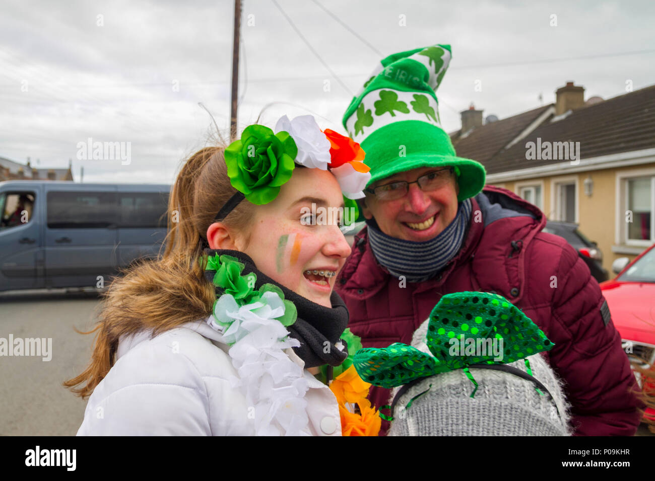 Irish people celebrating, St.Patricks day parade celebrations, Dublin ...