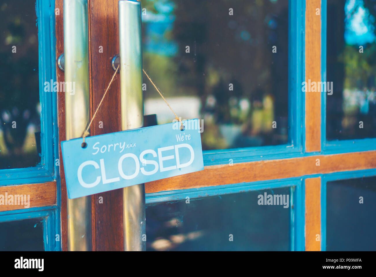 wooden plate word close in coffee cafe Stock Photo - Alamy