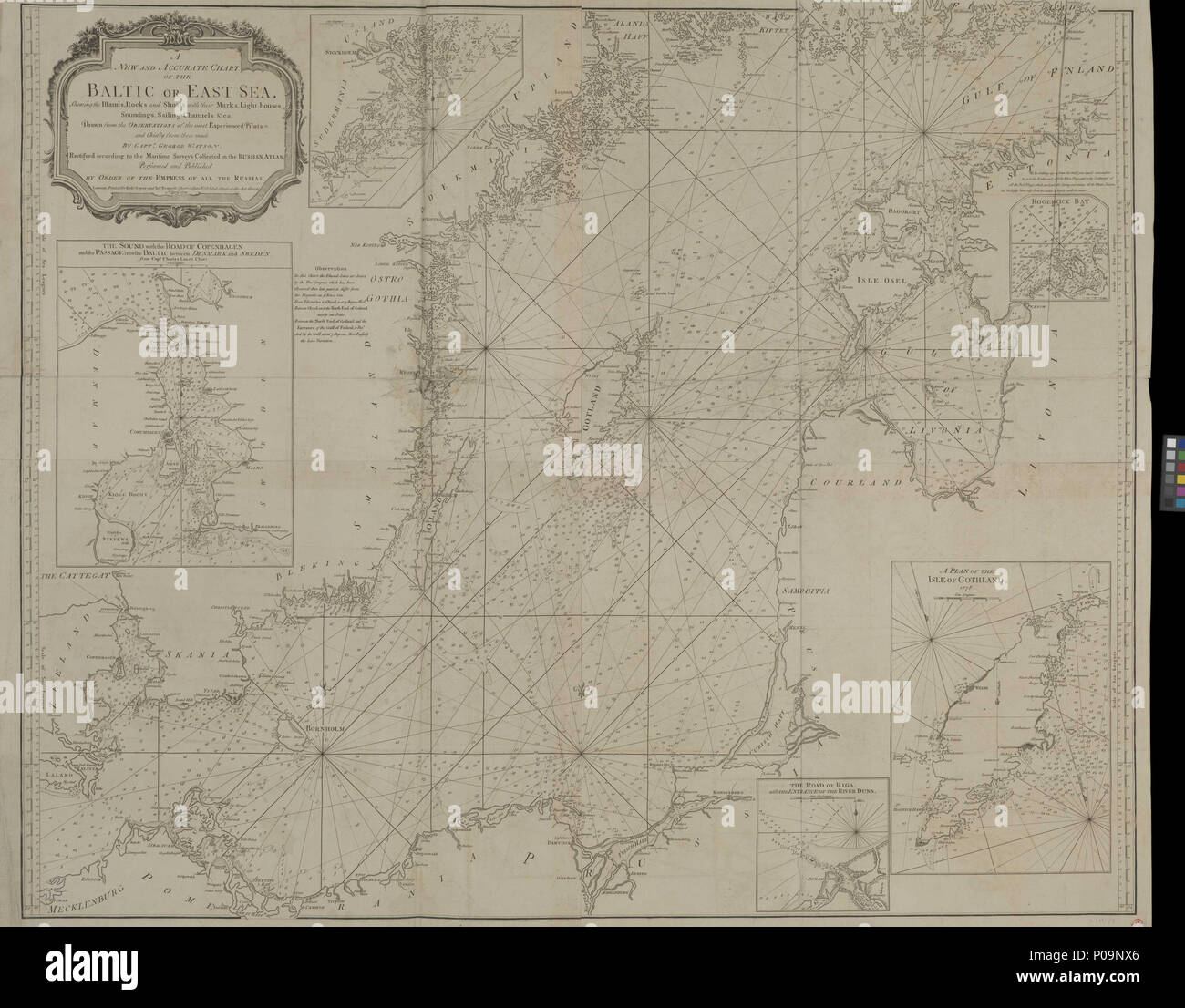 . English: A new and accurate chart of the Baltic or East Sea showing ...