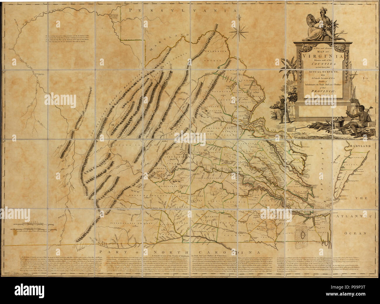 Map of virginia 1750 hi-res stock photography and images - Alamy