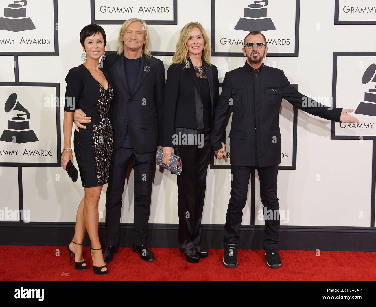Marjorie Bach, recording artist Joe Walsh, actress Barbara Bach and ...