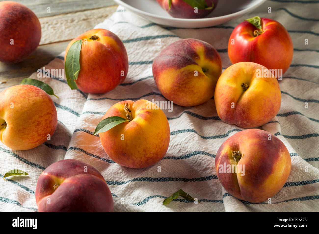 Raw Organic Orange Peaches Ready to Eat Stock Photo - Alamy