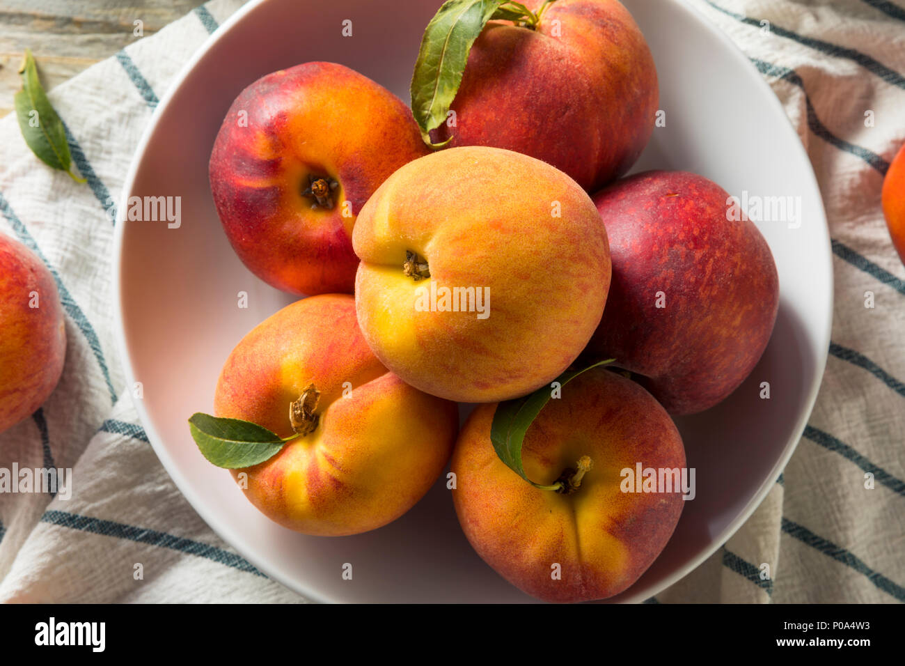 Raw Organic Orange Peaches Ready to Eat Stock Photo - Alamy