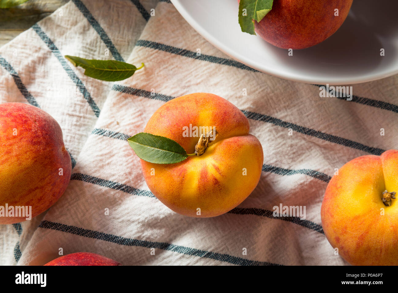 Raw Organic Orange Peaches Ready to Eat Stock Photo - Alamy