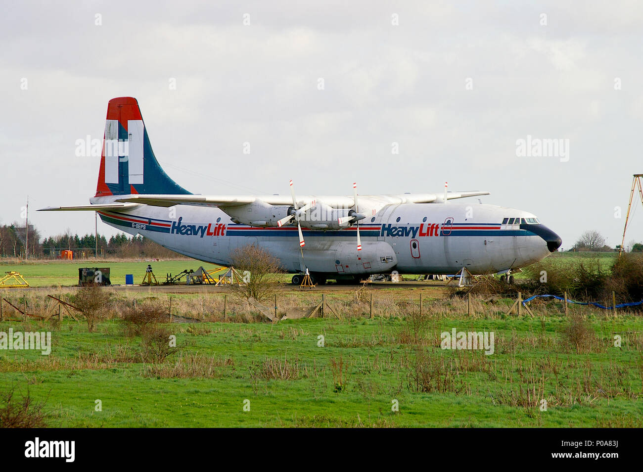 Short Belfast plane G-BEPS of Heavylift stored at London Southend ...