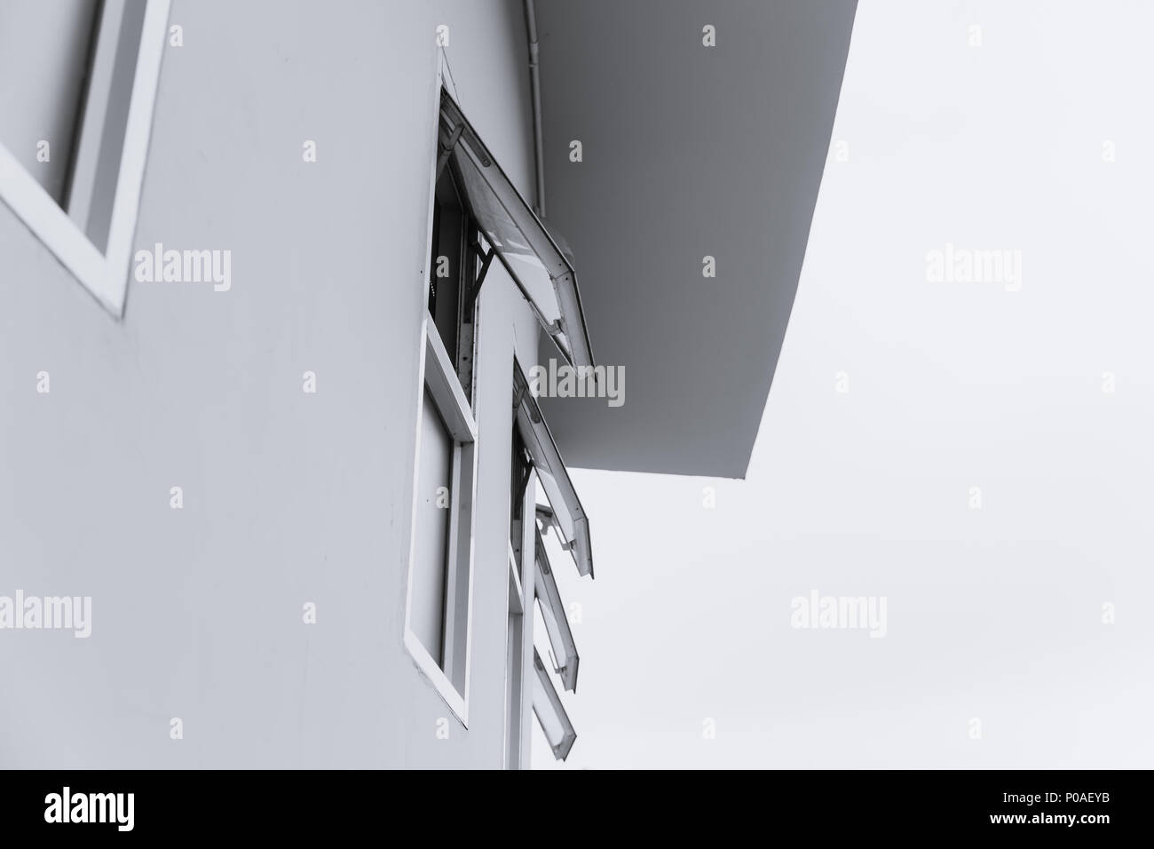 Awning windows toilet window outdoor building exterior Stock Photo - Alamy