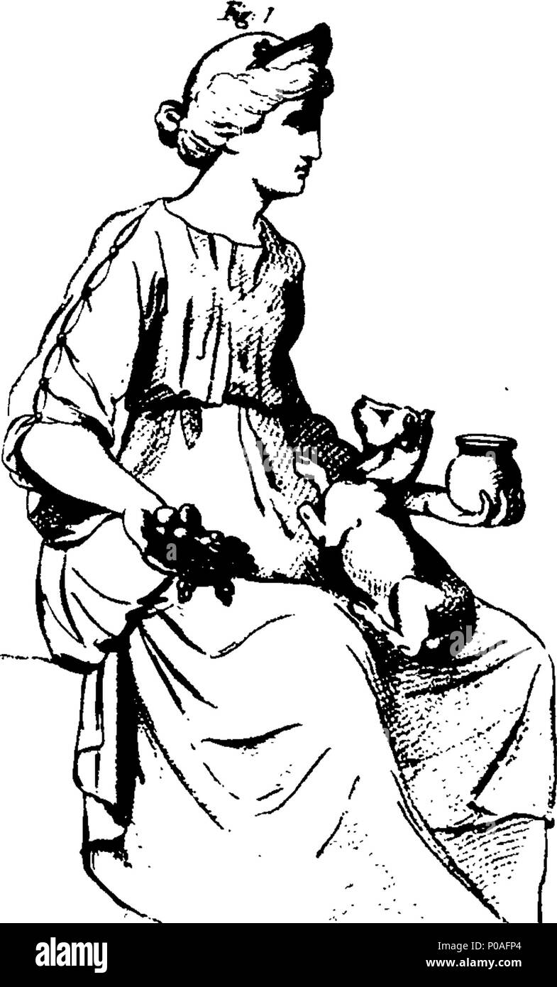 . English: Fleuron from book: An account of the remains of the worship ...