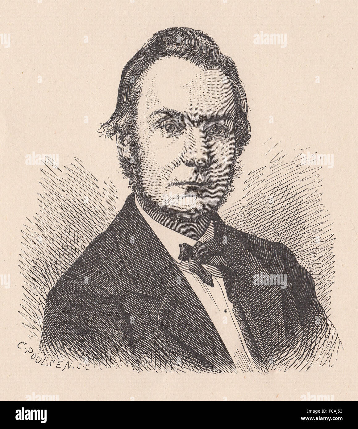 . English: Danish poet Chr. Richardt . circa 1894. Illustrator: C ...