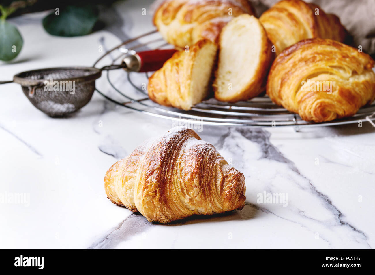 Fresh baked croissant Stock Photo - Alamy