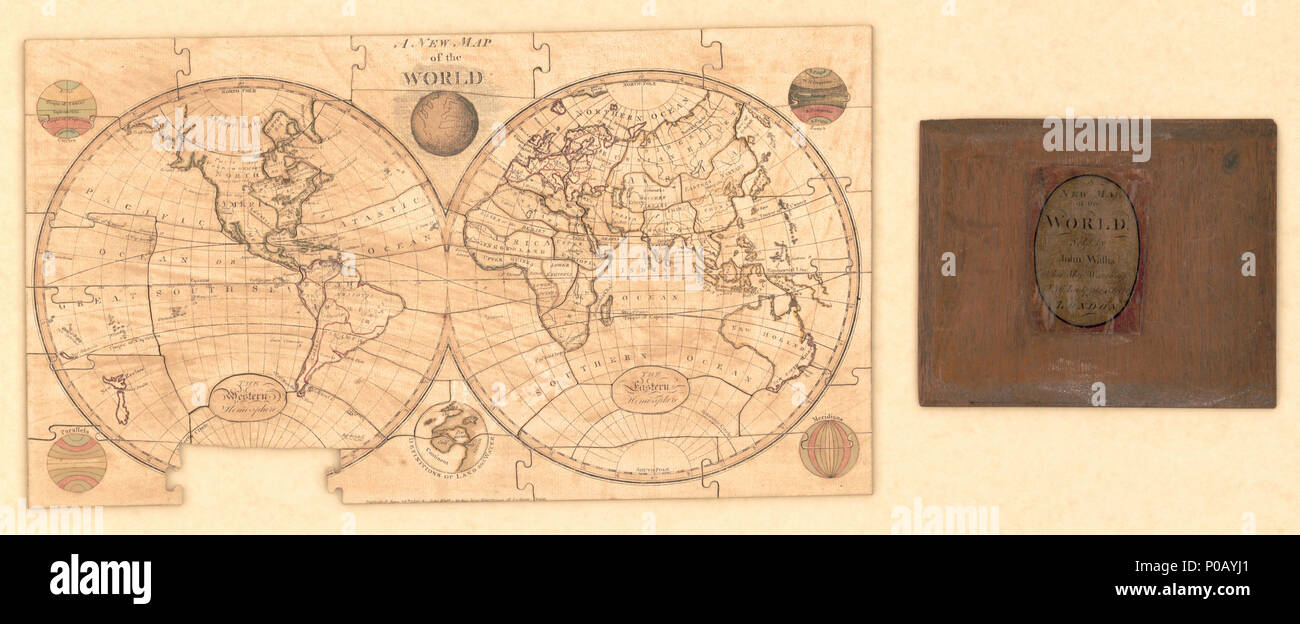 155 A new map of the world. LOC 85694393 Stock Photo - Alamy