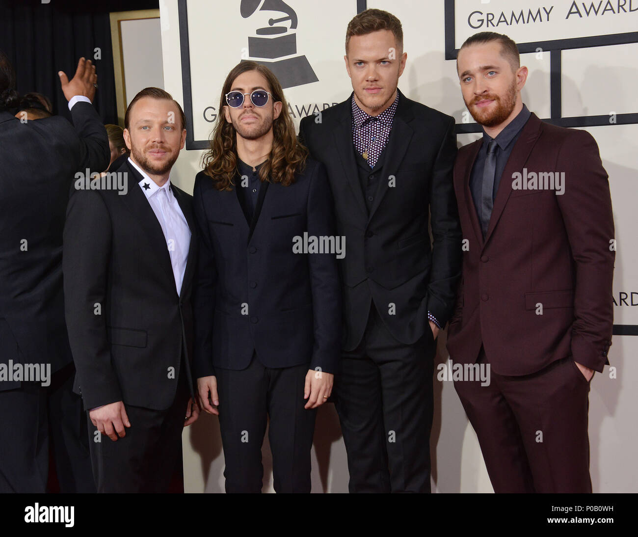 imagine dragons arriving at the 56th Annual Grammy Awards 2014 at the ...