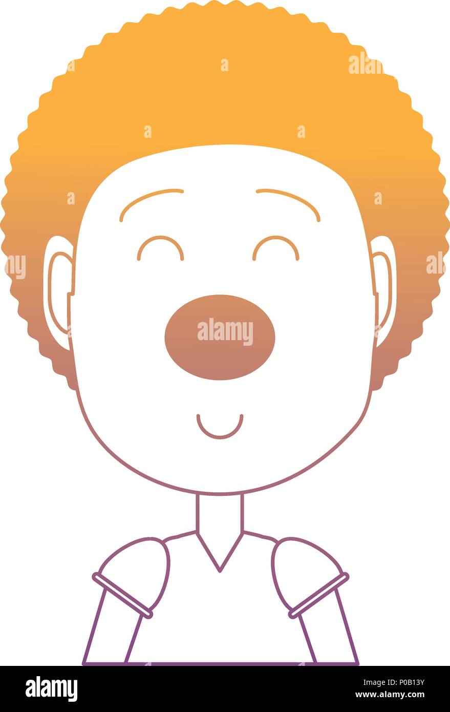 Happy cute girl with red nose icon over white background, vector ...