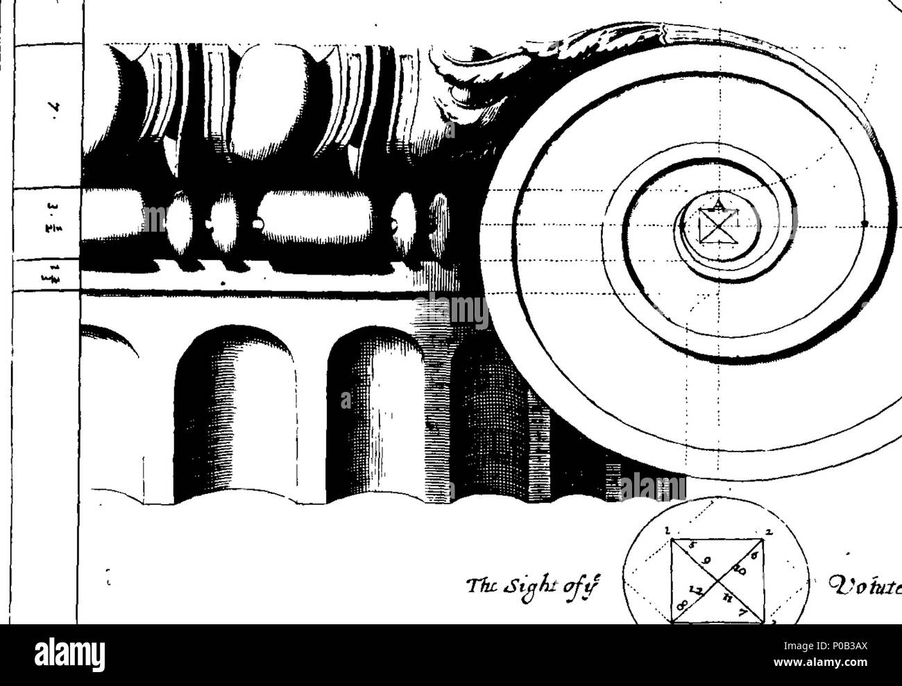 . English: Fleuron from book: A parallel of the antient architecture ...