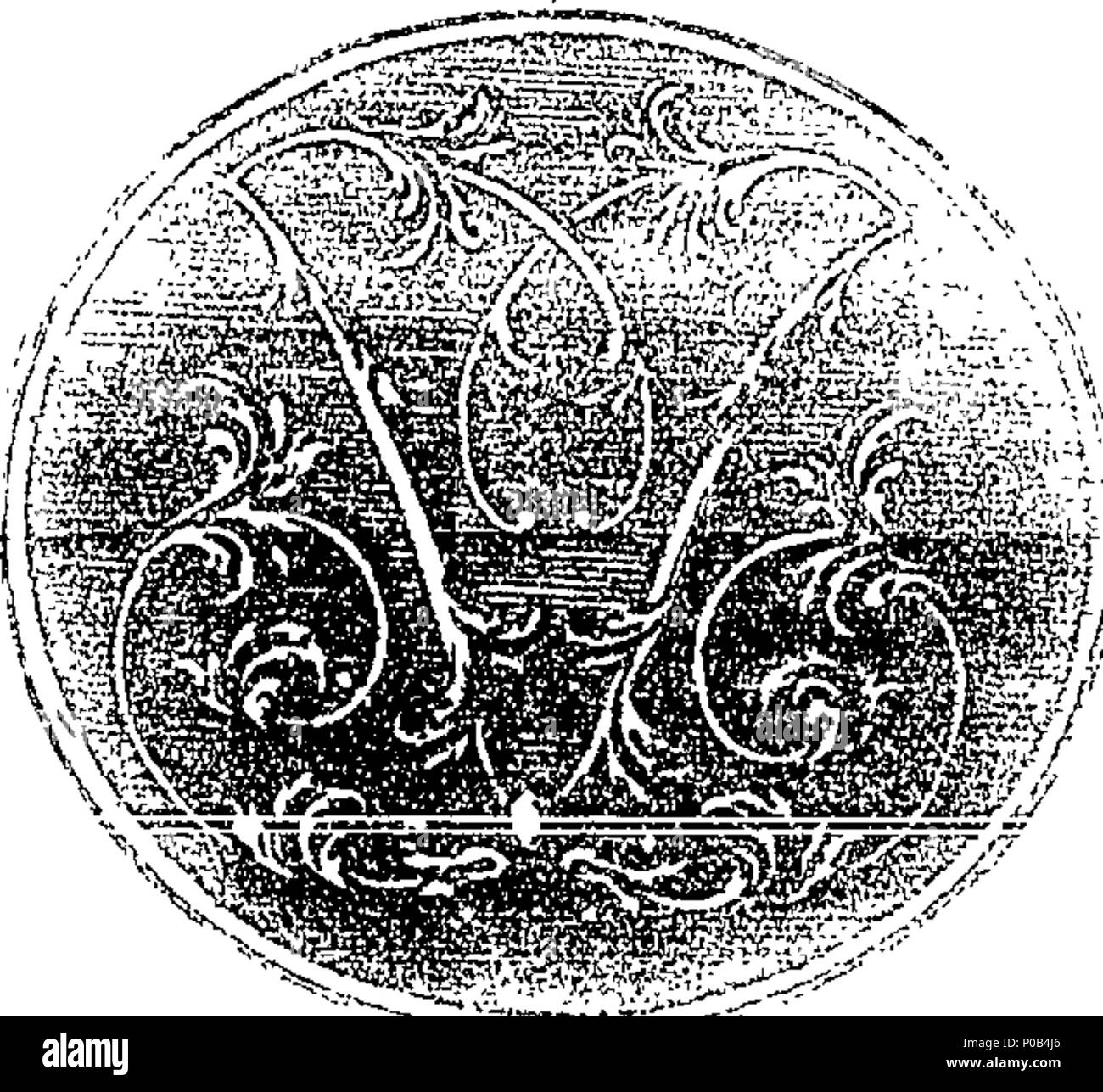 . English: Fleuron from book: A philosophical treatise concerning the ...