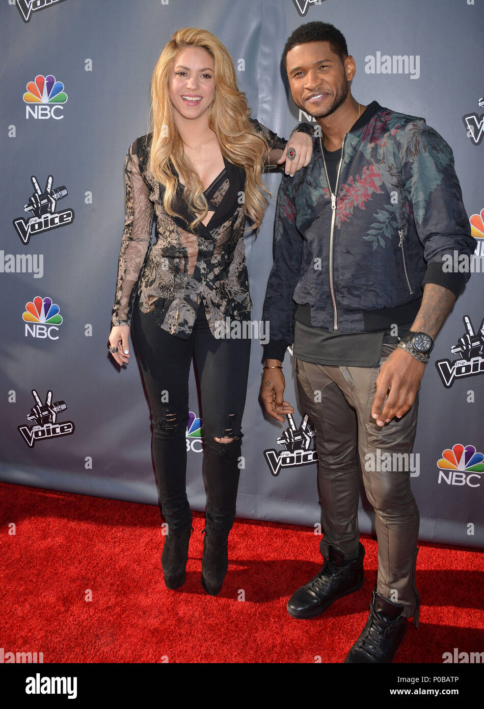 Shakira and Usher : We'Re Back The Voice party at the Sayers Club in ...