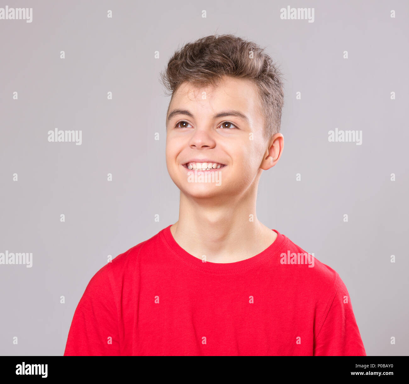 Portrait of teen boy Stock Photo - Alamy