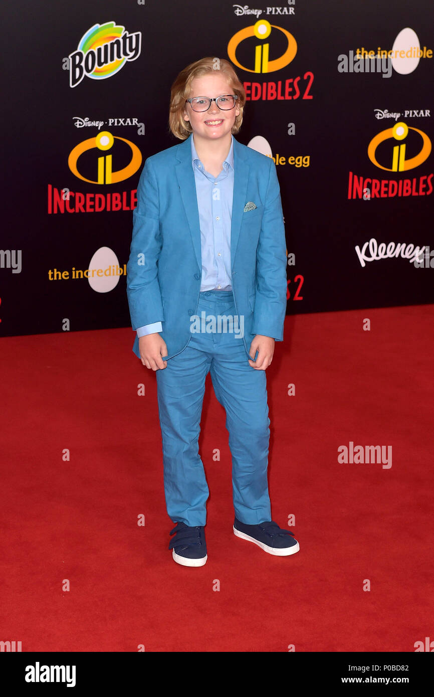 Huckleberry Milner attending the Disney And Pixar's 'Incredibles 2 ...