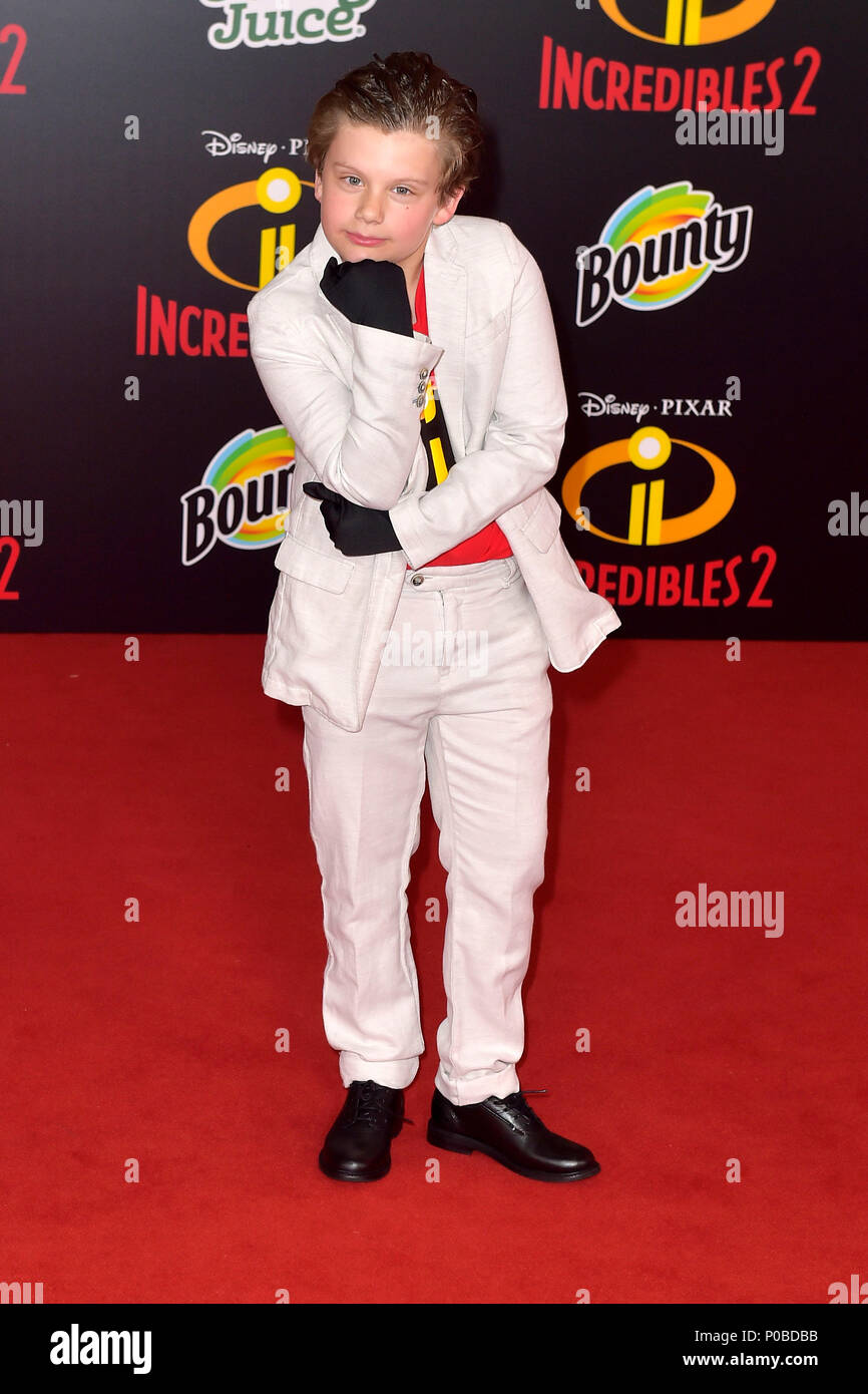 Maxwell Simkins attending the Disney And Pixar's 'Incredibles 2 ...