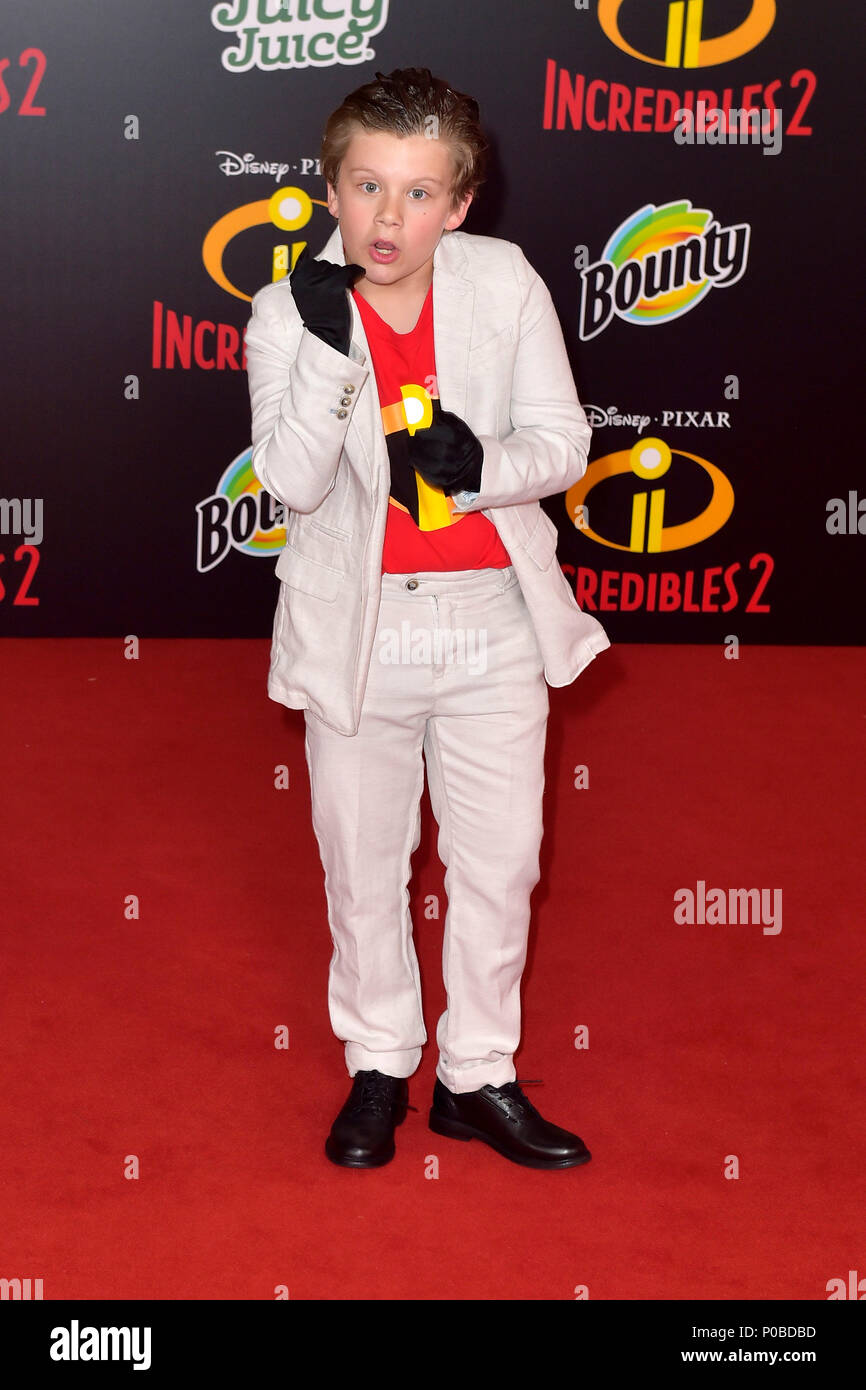 Maxwell Simkins attending the Disney And Pixar's 'Incredibles 2 ...
