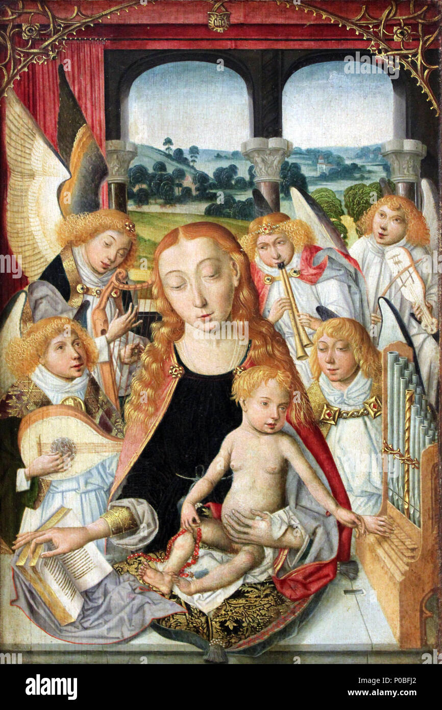 . English: Virgin with Angels Playing Musical Instruments Deutsch ...